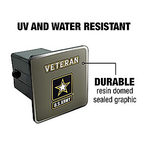U.S. Army Veteran Logo Tow Trailer Hitch Cover Plug Insert