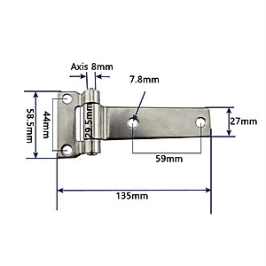 2 Piece Heavy Duty Hinges T-Steel Container Hinges Slotted Shed Wood Fence Gate Hinges Hinges