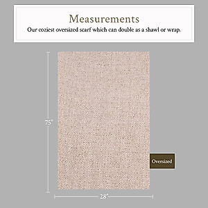 Maloca Pure Baby Alpaca Oversized Unisex Scarf | Ethically Sourced | Hypoallergenic | Softer & Warmer Than Wool |Oatmeal