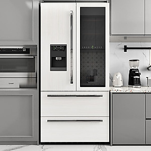 Skyblur White Wood Grain Vinyl Wallpaper, 24"x 118", Peel & Stick, Self Adhesive, Removable, Multi-Purpose, Kitchen, Bathroom, Living Room, Stain Resistant