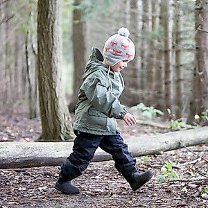 JAN & JUL Lined Water-Proof Pants Kids, Cozy Rain Gear for Boys Girls (Fleece-Lined: Black, 3T)