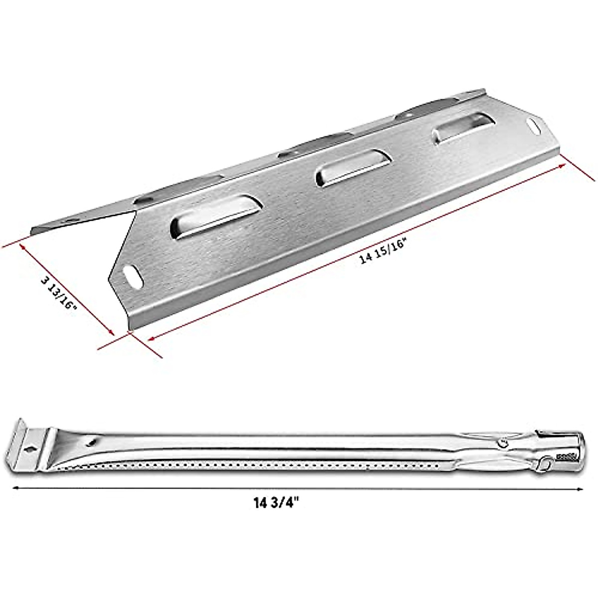 Uniflasy Grill Parts for Kenmore 146.34611410 146.23679310 146.46372610 146.34461410 146.16142210 146.10016510 146.23673310 146.16198211 146.46366610 146.1001751 146.4636561(Stainless Steel)