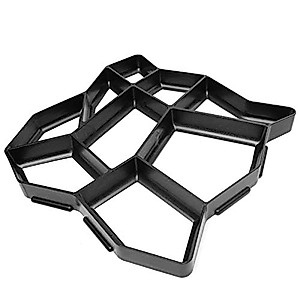 Concrete molds and Forms, Pathmate Stone Moldings Paving Pavement Walk Maker Stepping Stone Paver Walk Way Cement Mold for Patio, Lawn & Garden (2 Packs 16.9 x 16.9 x 1.6 inch)