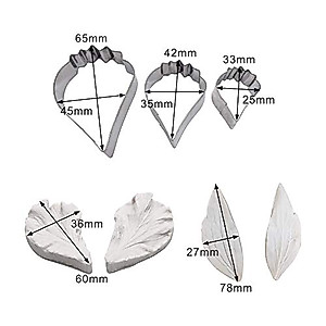 AK ART KITCHENWARE Sugarpaste Flower Craft Tools Silicone Veiner Molds and Fondant Cutters Set Cake Decorations Bakery Tools (Hibiscus)