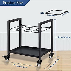 Blueprint Storage Rack Blueprint Holder with 4 Wheels 12 Slots Roll File Holder for Home Office School to Storage Blueprint - Ideal for Architects, Engineers, and Designers