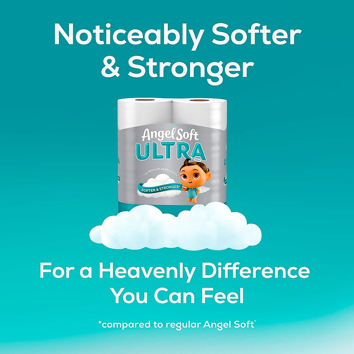 Angel Soft Ultra Toilet Paper, 6 Mega Rolls = 24 Regular Rolls, 2 Ply Toilet Tissue