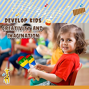 LOOIKOOS Toddler Musical Instruments,Wooden Percussion Instruments for Baby Kids Preschool Educational Musical Toys Set Boys and Girls with Carrying Bag