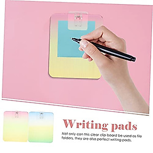 EXCEART Rubber Cutting Board 6 Pcs Plate Clamp Exam Paper Clips File Clipboards Document Holder Business Office Plastic Test Paper Holder Office Supplies Clipboards Clipboard for Office