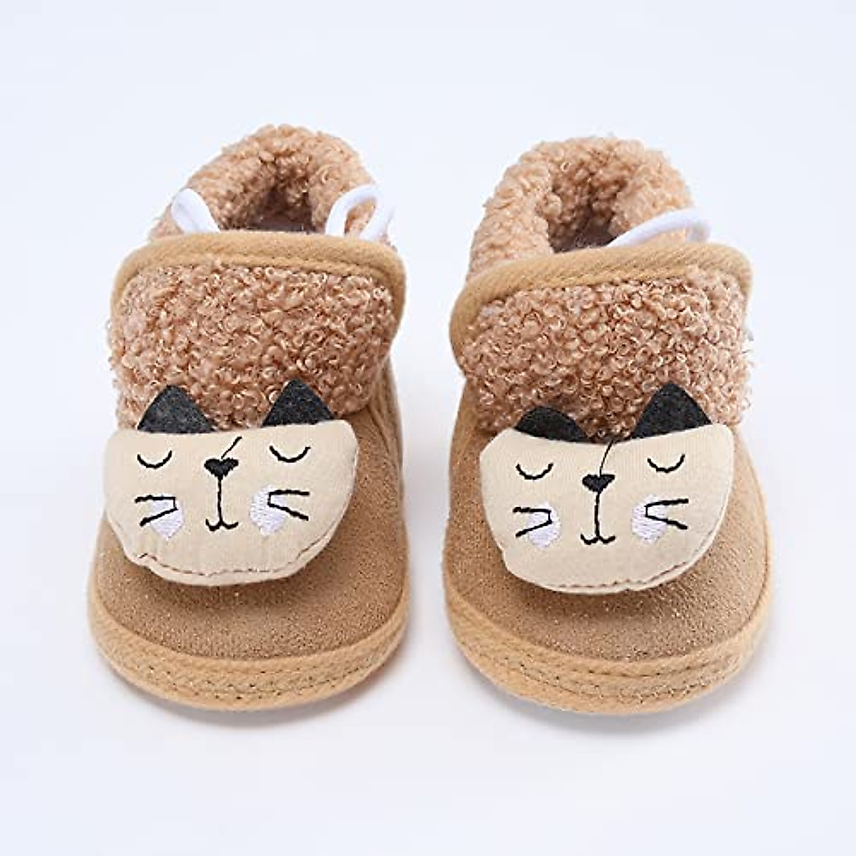 Baby Girls Boys Warm Shoes Soft Sole Booties Snow Boots Fall Winter Spring Shoes Little Girls Tennis Shoes (Brown, 6-12 Months)