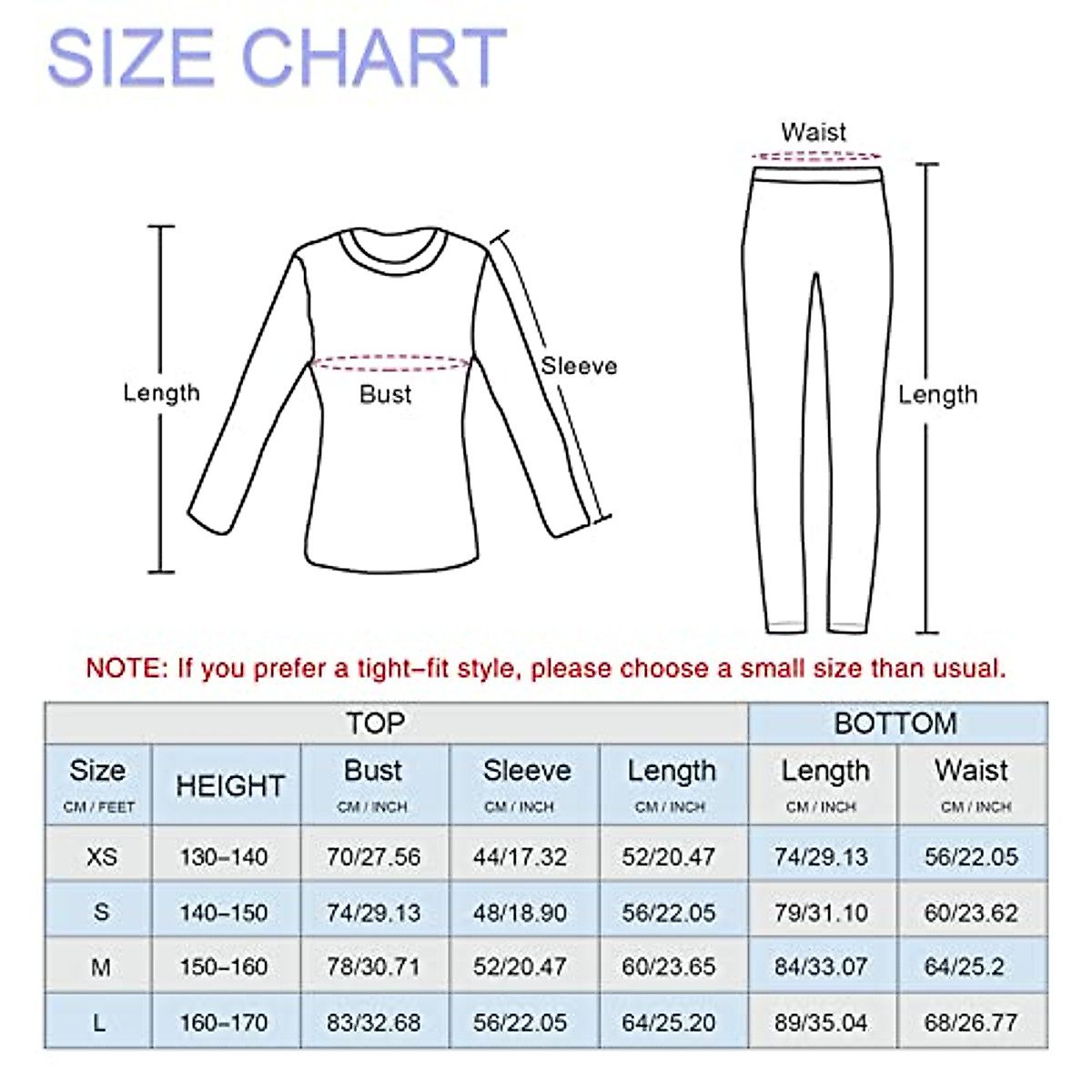 MEETWEE Kids Thermal Underwear Set Unisex Base Layer Boys Girls Fleece Lined Long Johns Black