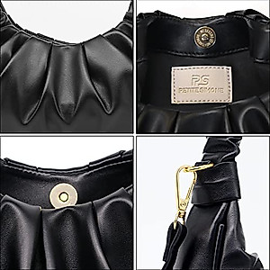 PS PETITE SIMONE Small White Purse Sofii Shoulder Bag Mini Black Clutch Purses for Women Trendy Handbag Beige Purse