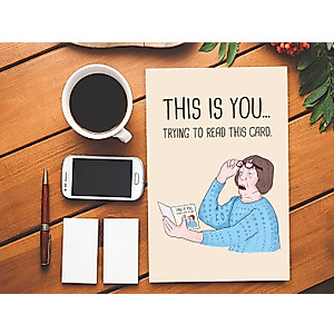 Funny Mothers Day Card, Rude Mothers Day Card from Daughter Son, Cheeky Birthday Card for Mom, Bad Eyesight Mom Card