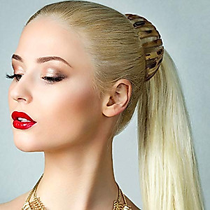 Tatuo 4 Pcs Bird Nest Magic Hair Clip Ponytail Holders Lazy Birds Nest Plate Hairpin Hair Accessories for Women