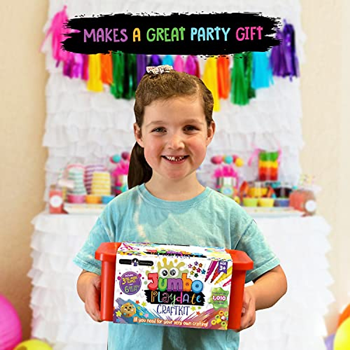 Original Stationery Jumbo Playdate Craft Kit, Over 1000 Fun Arts & Crafts Supplies to Make Slime Art & Kids Crafts, Ultimate Craft Set for Crafty Kids