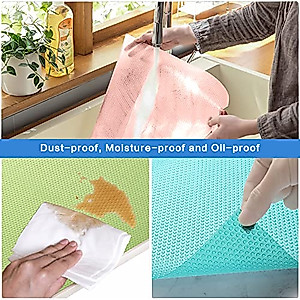 Skycase Refrigerator Mats, 6pcs Washable Silicone Refrigerator Pads Liners for Kitchen, Refrigerator, Cabinet, Table Mat, Drawer (2 Red+2 Green+ 2 Blue, 29x45cm)