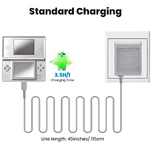 DS Lite Charger, VOYEE DS Lite Charger Replacement for Nintendo DS Lite, AC Adapter Compatible with Nintendo DS Lite Charger (100-240v) (Renewed)