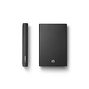 ÖGON -DESIGNS- Aluminum automatic card holder Slider - RFID Blocking – The original minimalist slim wallet for men and women - Up to 6 cards (Covering wood imitation Sequoia)