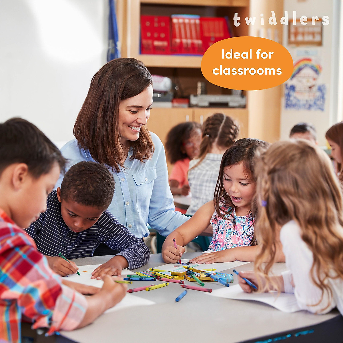 THE TWIDDLERS 144 Boxes of 4 Packs Mini Crayons in Bulk (Total 576) - School & Classroom Kids Coloring Activity, Crayon Party Favors for Kids & Toddlers, Goody Party Bag Fillers, Restaurants