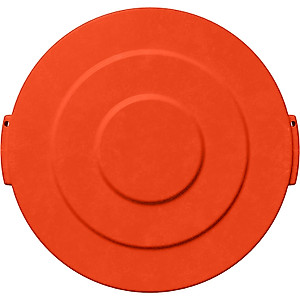 SPARTA Bronco Trash Can Lid, Round Waste Container Cover, Polyethylene, 10 Gallons, Orange