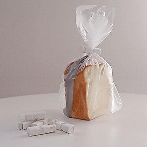 PATIKIL Bread Bag Clips, 10Pcs Easy Squeeze & Lock Food Bag Cinch Clips Good Grips Collection Bag Clip Reusable for Food Fruit Bread Storage, White