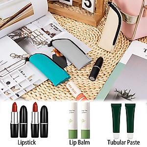 GOCOHHI Chapstick Holder, 6 Pcs Lip Balm Sleeve Pouch, Portable Lipstick Holder Bag, Clip-on Makeup Travel Accessories, Great Gift for Women
