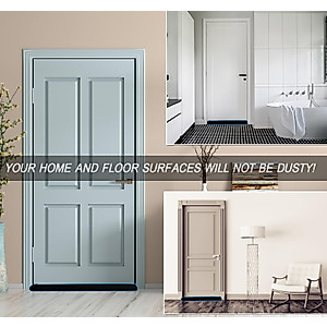 Door Draft Stopper,Leather Door Draft Stoppers for Bottom of Door,Under Door Draft Stopper Weather Stripping,30-36" Adjustable Draft Stopper for Bottom of Door,Door Draft Blocker,White