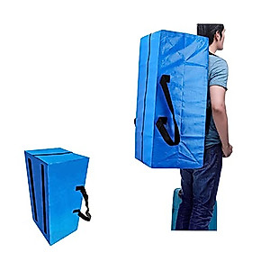 SGPAC King Mattress Bag for Moving 1 Pack, Moving Bags Heavy Duty Extra Large,Clothes Moving Storage Bags,Big Blue Storage Bags for Moving,Reusable Dorm Packing Bags,4 Pack