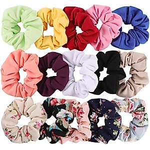Hair Scrunchies Cotton Elastic Hair Band 15 Pcs Scrunchies for Hair Accessories for Women or Girls