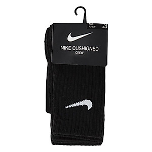 Nike Young Athletes Toddler Kids Cushioned 3-Pair Crew Socks Shoes 7C-10CY/4-5 (Sock Size)