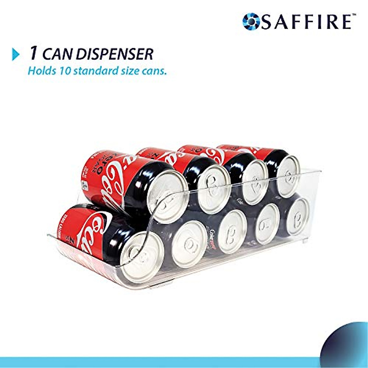 6-Pieces Organizer Bins for Refrigerator, Freezer, Drawer and Pantry BPA-Free