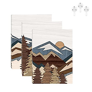 BINCUE Boho Canvas Wall Art Decor 12"x16" Mountain Paintings Art,Farmhouse Wall Decor Abstract Artwork 3 Pieces,Home Living Room Bedroom Office Canvas Decor Gift