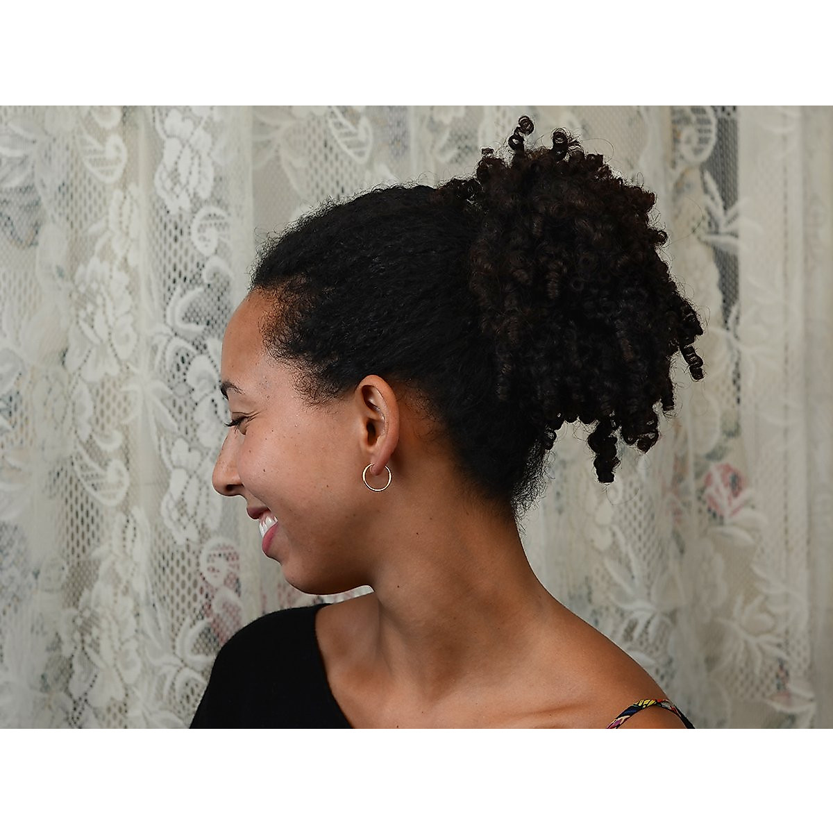 Medium 14k Yellow Gold Continuous Endless Hoop Earrings, 1.25mm Tube (19mm)