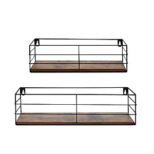 CRUGLA Floating Shelf Wall Mounted Set of 2, Hanging Storage Shelves for Bathroom, Living Room, Bedroom, Kitchen, Office, Gifts for Mom Mother Woman Girl