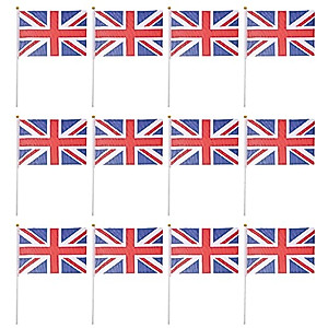 BESTOYARD Union Jack Hand Waving Flag Royal Jubilee UK GB Great Britain Flags Pack of 50