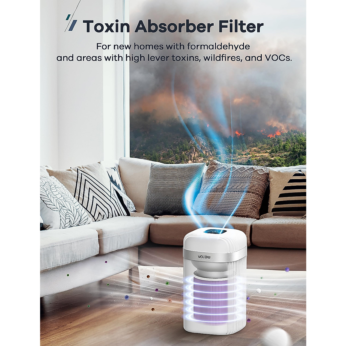 WELOV P100/P100 Pro Air Purifier Pet Care Filter, 3-in-1 H13 True HEPA and High-Efficiency Activated Carbon Filter for Pet Dander Hair Pollen Dust Pet Odor, and Other Unwanted Smells