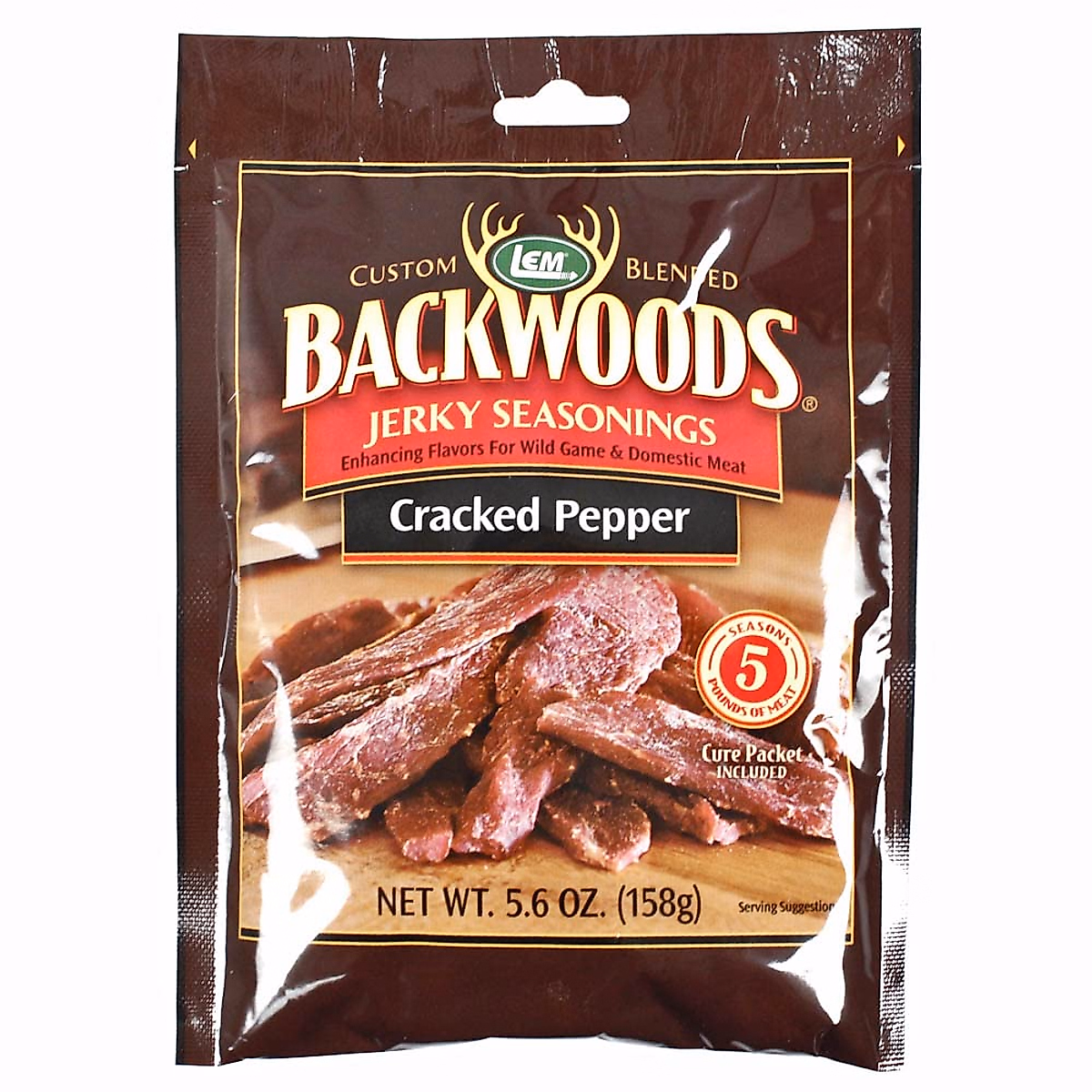 LEM Backwoods Cracked Pepper Jerky Seasoning, 5.6 oz.
