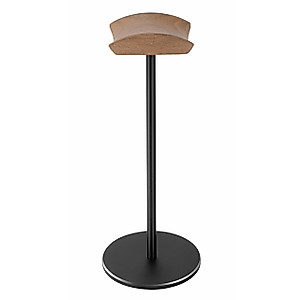 Jcurycke Headphone Stand Headset Holder with Walnut Wood Headrest,Gaming Headset Stand Earphone Stand with Solid Heavy Base for All Headphone Sizes