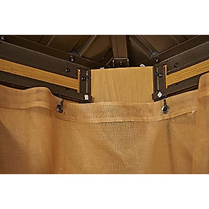 12x20FT Outdoor Permanent Hardtop Gazebo Canopy for Patio, Garden, Backyard - Alu Gazebo with Steel Canopy and Double-Roof Design