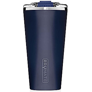BrüMate Imperial Pint - 20oz 100% Leak-Proof Insulated Tumbler with Lid - Double Wall Vacuum Stainless Steel - Shatterproof - Travel & Camping Tumbler for Beer, Cocktails, Coffee & Tea (Matte Navy)
