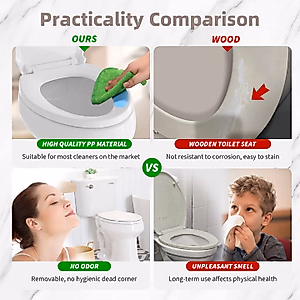 Toilet seat with toddler seat built in, Potty training toilet seat, Magnetic kids toilet seat, Fits both adult and child, Slow-Close, Toddler toilet seat attachment, ELONGATED, Heavy Duty,White(18.5”)