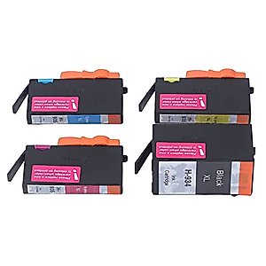 Fafeicy Ink Cartridge,4 Color Refill Cartridge Replacement Desktop Photo Printers for Officejet