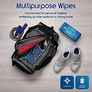 Inspire Adult Wet Wipes Adult Wash Cloths, Adult Wipes for Incontinence & Cleansing, 8"x12" 600 Count 12 packs of 50