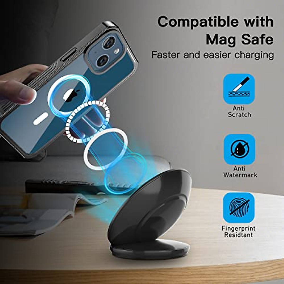 AICase for iPhone 13 Mini Case Compatible with Magsafe, Full Body Rugged with Built-in 9H Tempered Glass Screen Protector Heavy Duty Protection Shockproof Cover for iPhone 13 Mini Case 5.4"