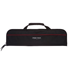 Ergo Chef Padded Chef Knife Case Roll with 5 pc 5 Pocket Bag w/5pc. Black Edge Guards