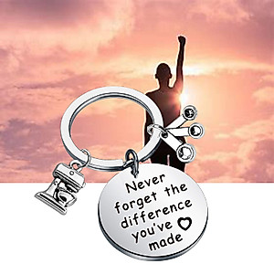 MYOSPARK Baker Keychain Baker Chef Gift Never Forget The Difference You've Made Gift for Baker Chef Pastry Maker (difference baking keychain)