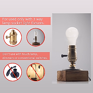 KINUR 3 Way Light Bulbs 30 70 100 Equivalent 2000K A19 Amber Light Bulbs E26 Base Indoor 3-Way Light Bulbs 400lm-600lm-1000lm for for Baby Nursery Sleeping Bedtime Reading Bedroom 2 Pack