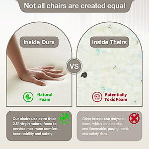 Armless Fabric Office Desk Chair with Wheels, Cross Legged Wide Seat Chair, Modern Home Office Chair with Lumbar Pillow, Comfortable Computer Task Chair for Small Space, Vanity Chair for Women, Girls