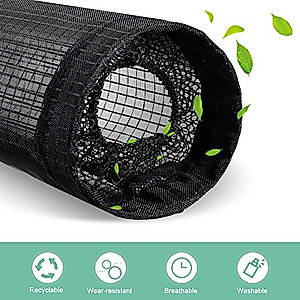 Plastic Bag Holder Breathable Mesh Hanging Storage Dispensers Recycling Grocery Bag Storage Container Folding Hanging Shopping Bag Holder for Home and Kitchen(Black,4 Packs)