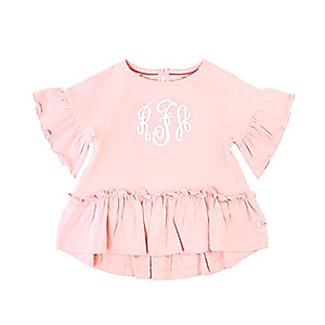 RuffleButts® Baby/Toddler Girls Pink Mia Top - 18-24m