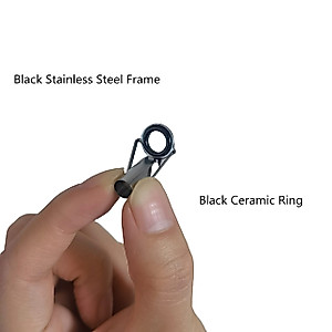 8pcs Fishing Rod Tip Repair Kit Rod Top Tips Replacement Fishing Rod Tips Stainless Steel Ceramic Ring Guide Tips